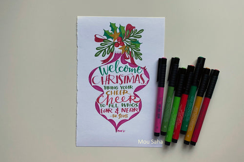 Christmas Ornament Holiday Hand Lettering Tutorial – Faber-Castell USA